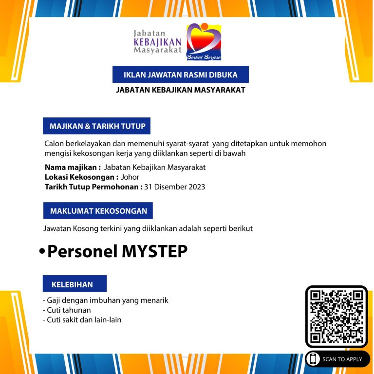 Terkini Iklan Jawatan Kosong Jabatan Kebajikan Masyarakat (JKM ...