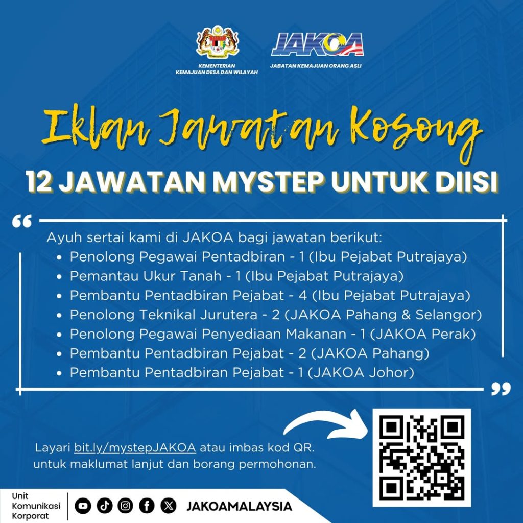 IKlan Kini Jawatan Kosong Jabatan Kemajuan Orang Asli (JAKOA) • Jawatan ...